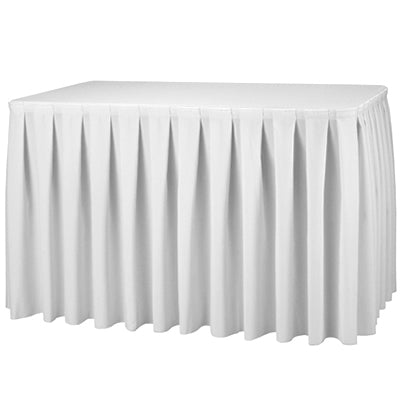 Polyester Table and Stage Skirts in Box or Shirred Pleat – Urquid Linen