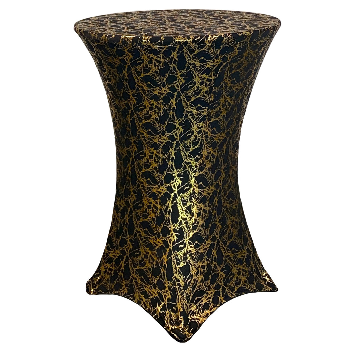 Print Spandex (30"x42") Highboy Cover in Black with Gold Marbling ...