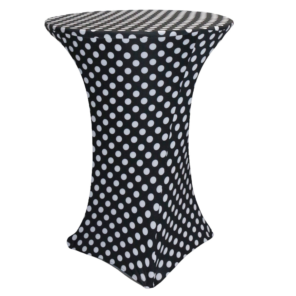 Print Spandex (30"x42") Highboy Cover in Black and White Polka Dot ...