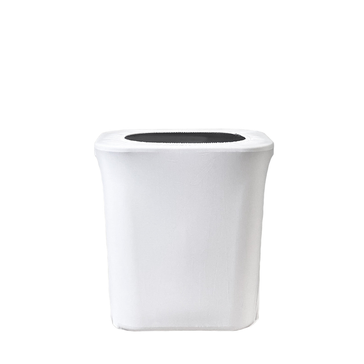 Spandex 7 Gallon Office Trash Can Cover in White