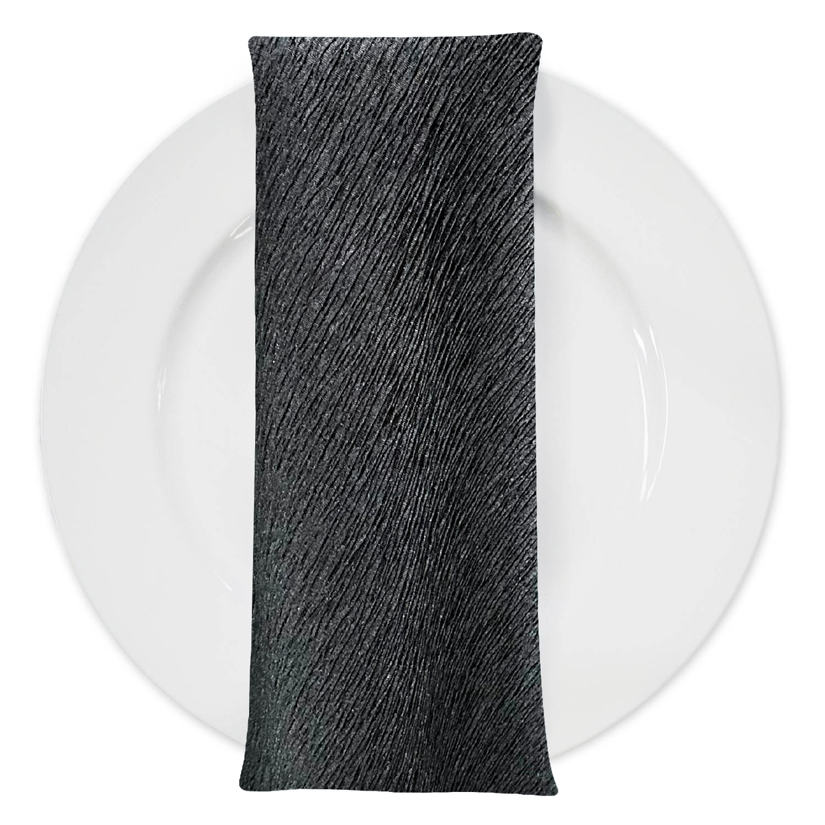 Bella Crepe Table Napkin in Black – Urquid Linen