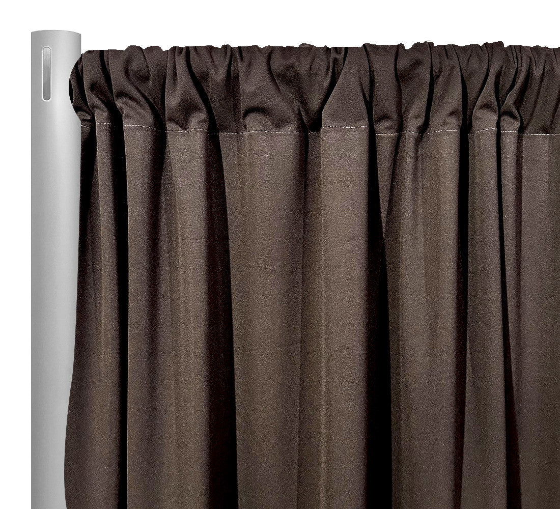 Scuba (Wrinkle-Free) Drapery Panel in Brown – Urquid Linen