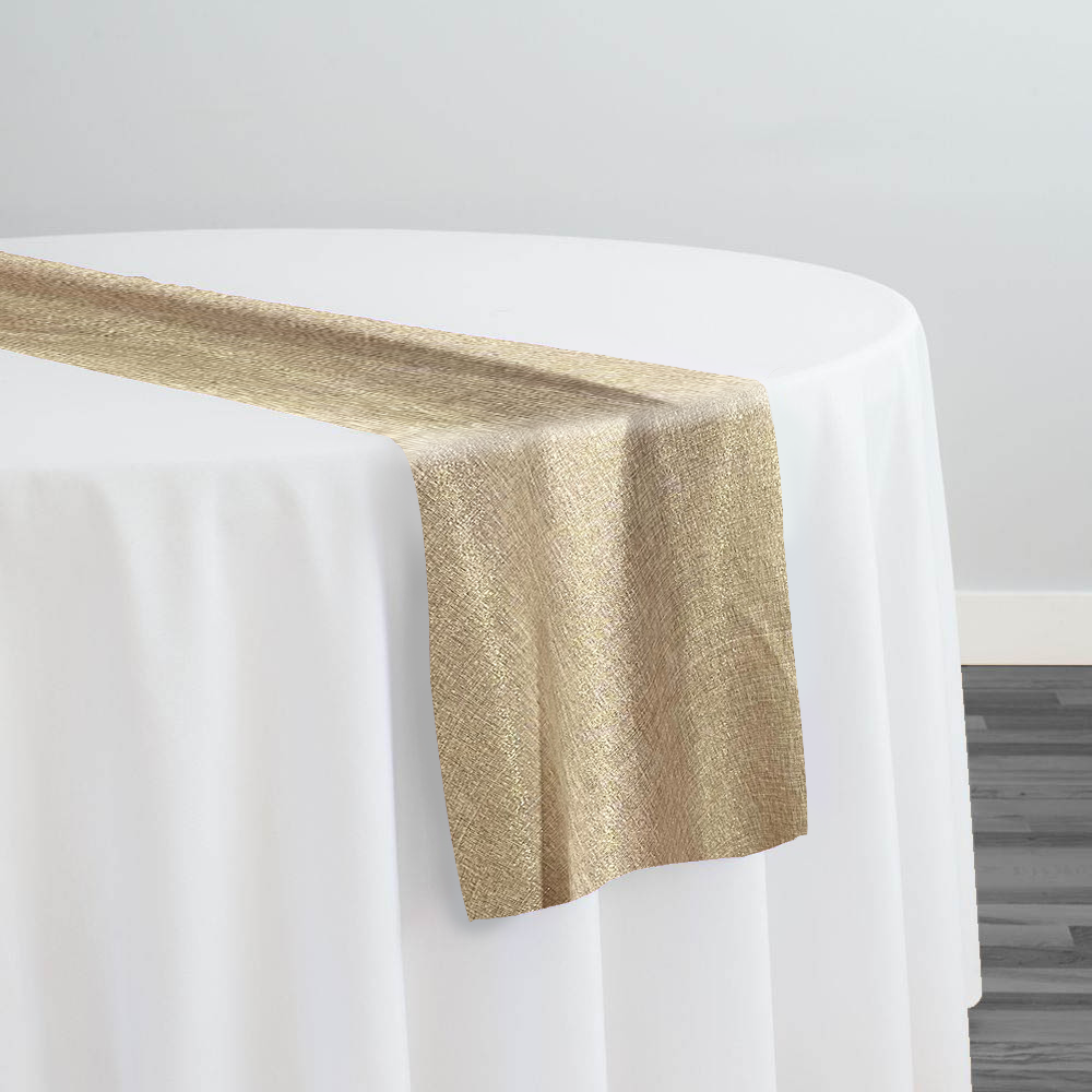 Metallic Burlap (100% Polyester) Table Runners | Urquid Linen