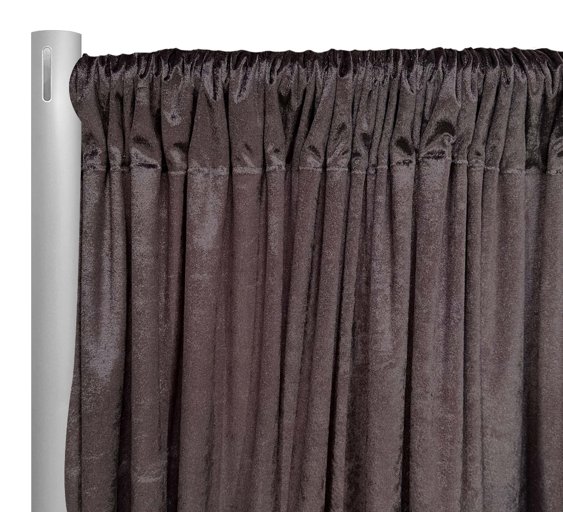 Lush Velvet Drapery Panel in Chocolate
