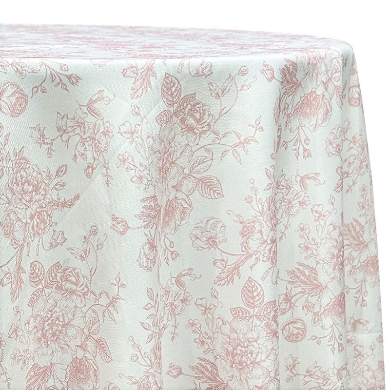 French Toile (Poly Print) Table Linen in Dusty Rose – Urquid Linen