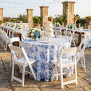 French Toile (Poly Print) Table Linen in Royal Blue – Urquid Linen