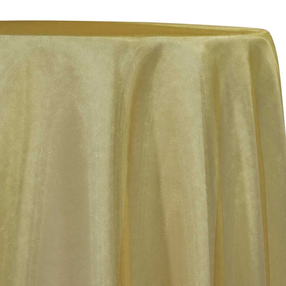 10pcs - Crystal Organza Table Linen 90" Round - Gold 901