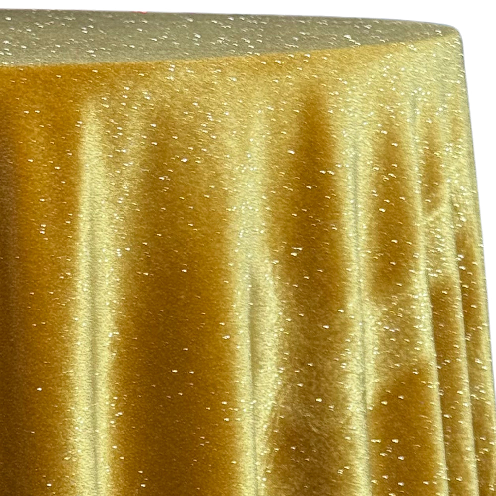 Glitter Velour Table Linen in Gold – Urquid Linen