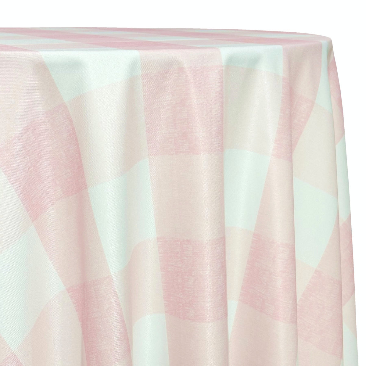 Hampton Checker (Poly Print) Table Linen in Dusty Rose – Urquid Linen