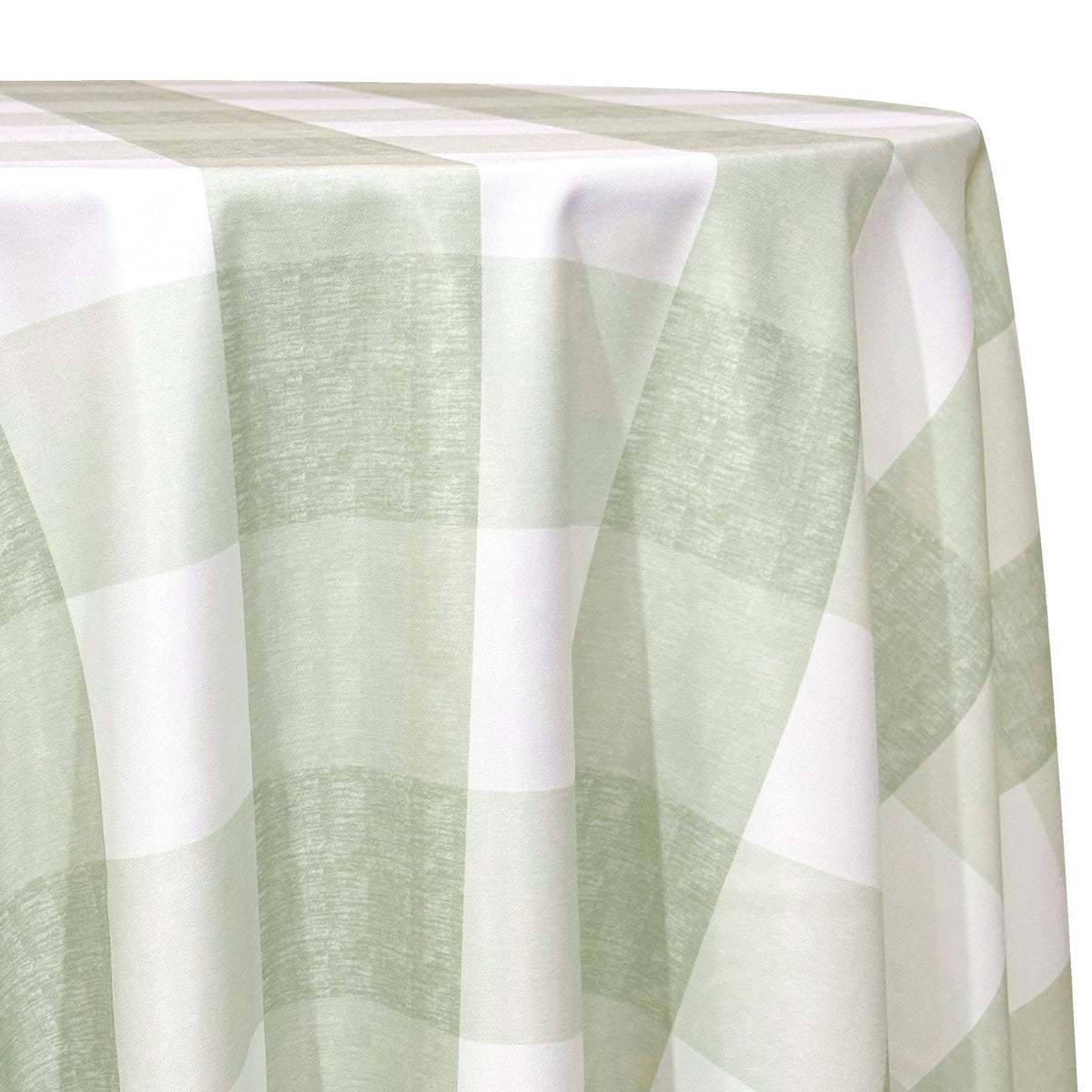 Hampton Checker (Poly Print) Table Linen in Sage – Urquid Linen