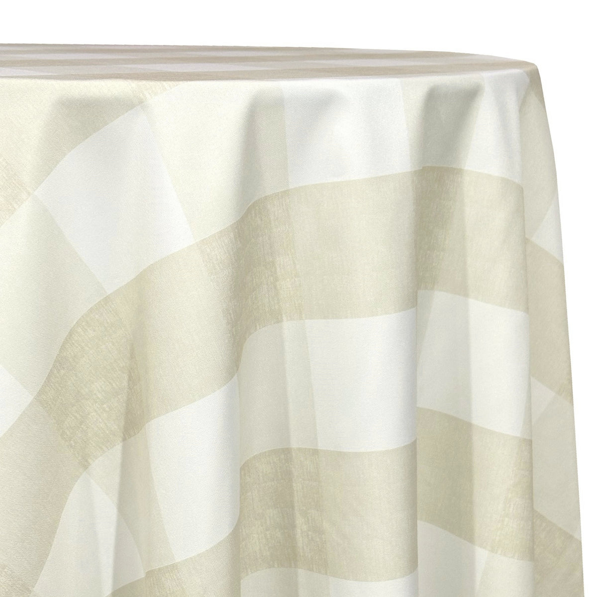 Hampton Checker (Poly Print) Table Linen in Taupe – Urquid Linen