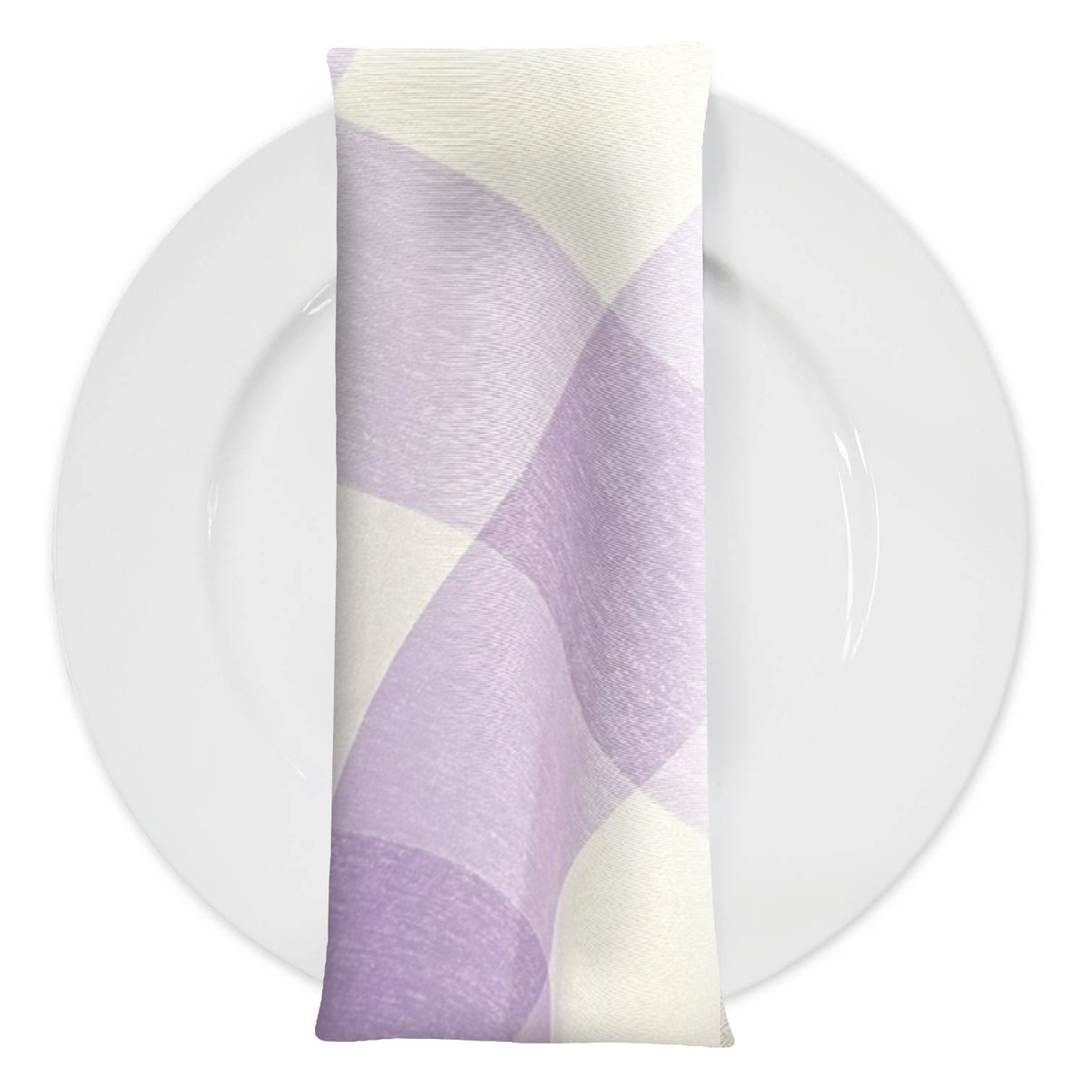 Hampton Checker (Poly Print) Table Napkin in Lilac – Urquid Linen