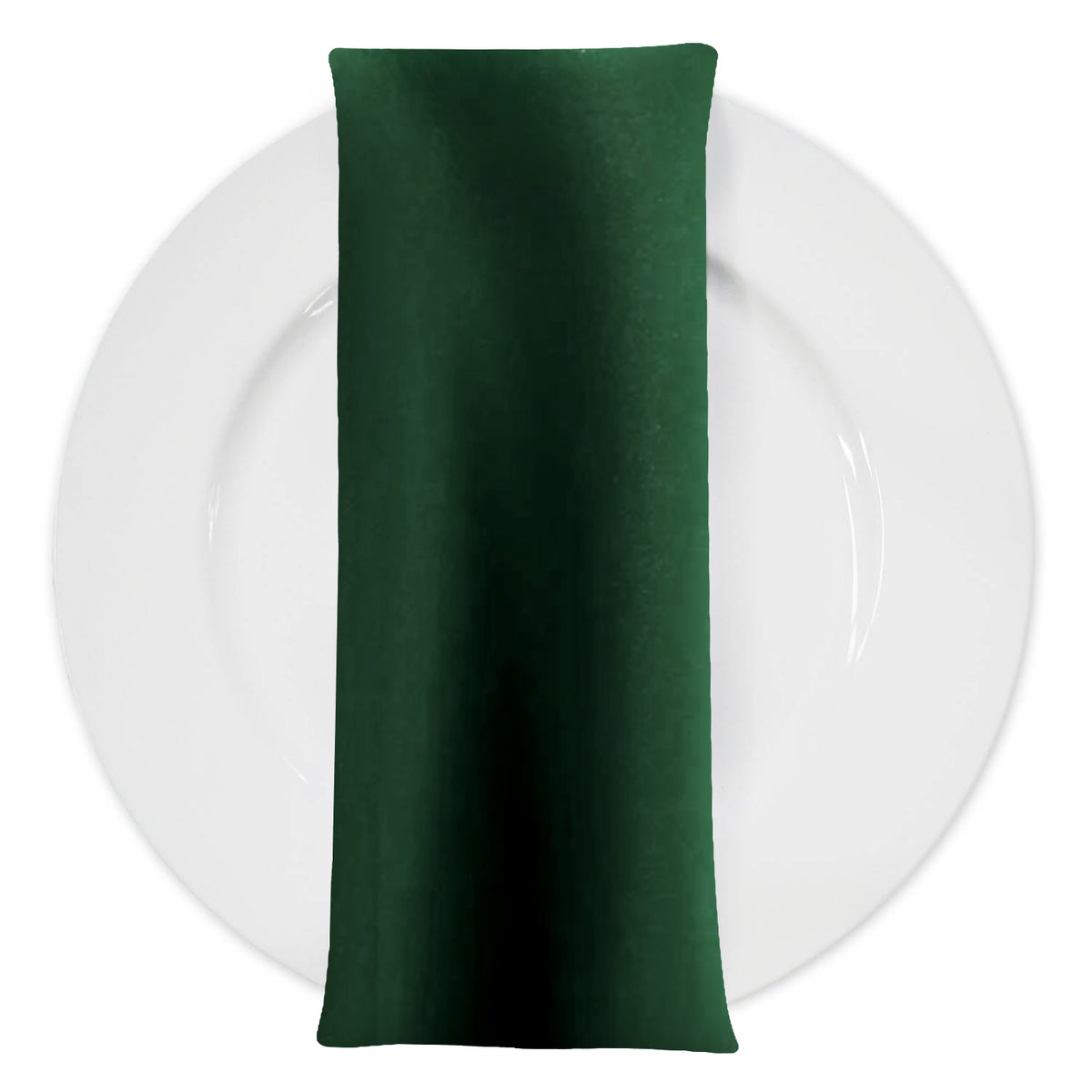 Lamour (Dull) Satin Table Napkin in Hunter Green 1237 – Urquid Linen