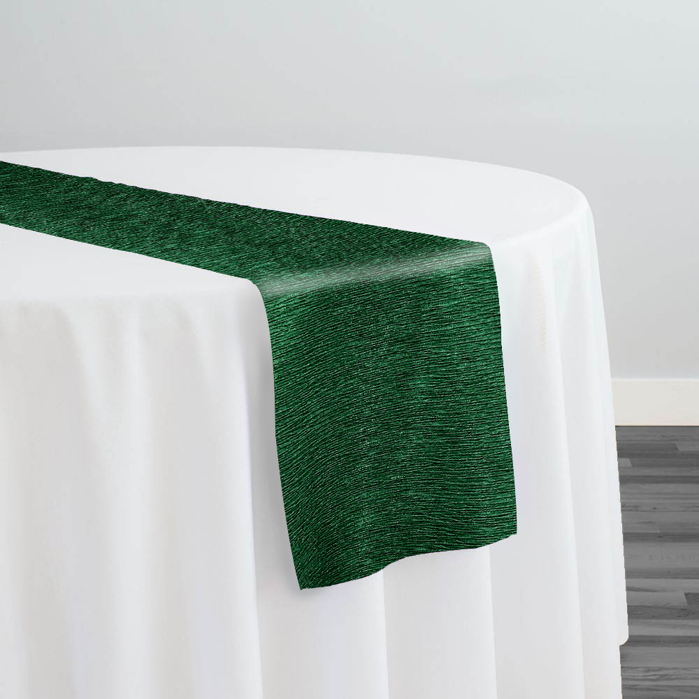 Bella Crepe Table Runner in Hunter Green – Urquid Linen