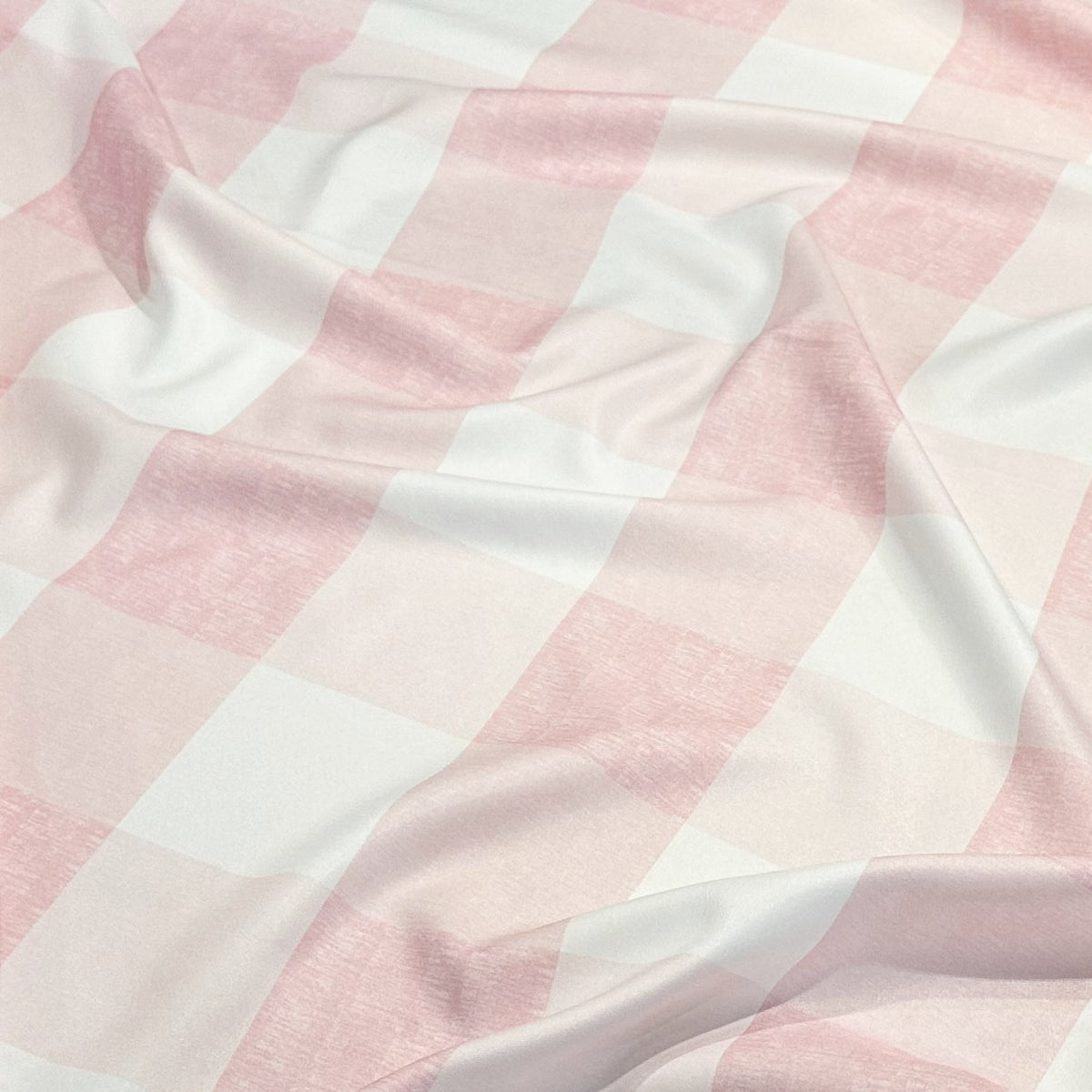 Hampton Checker (Poly Print) Table Runner in Dusty Rose – Urquid Linen