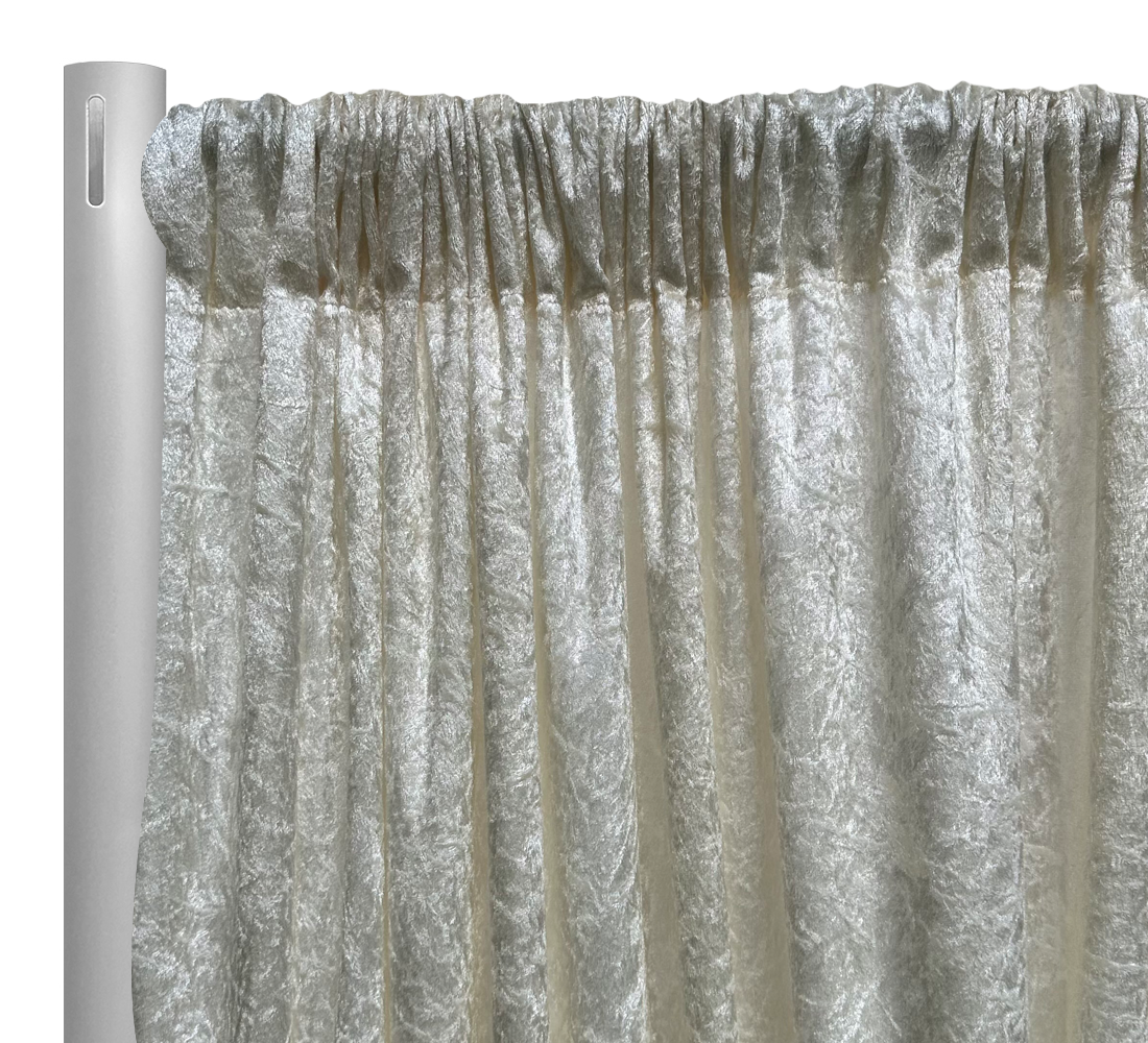 Panne (Crush) Velvet Drapery Panel in Ivory – Urquid Linen