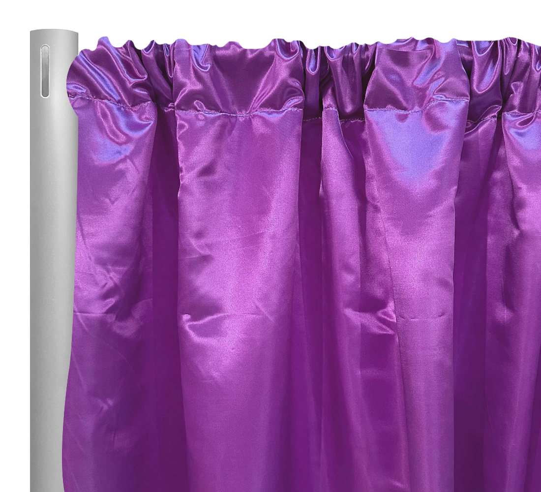 Bridal Satin Drapery Panel in Lavender 169 – Urquid Linen