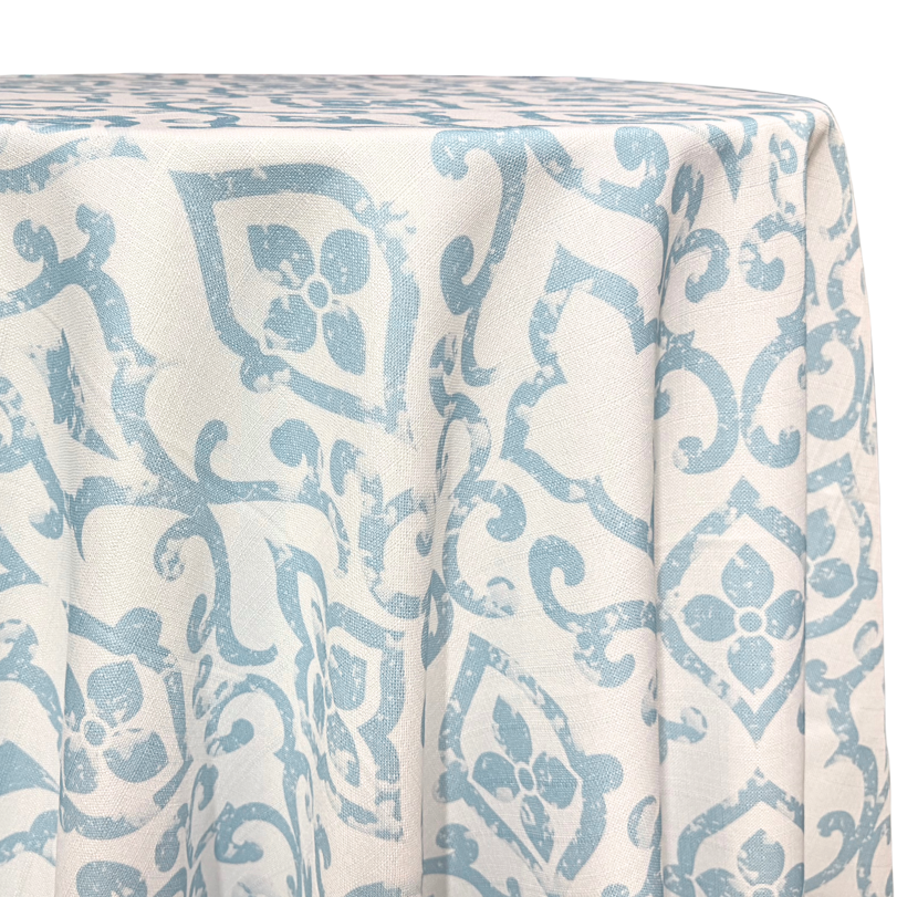 Portofino (Slub Print) Table Linen in Lt Blue – Urquid Linen