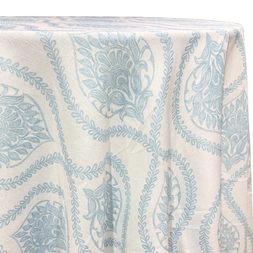 Mayfair (Slub Print) Table Linen in Lt Blue – Urquid Linen