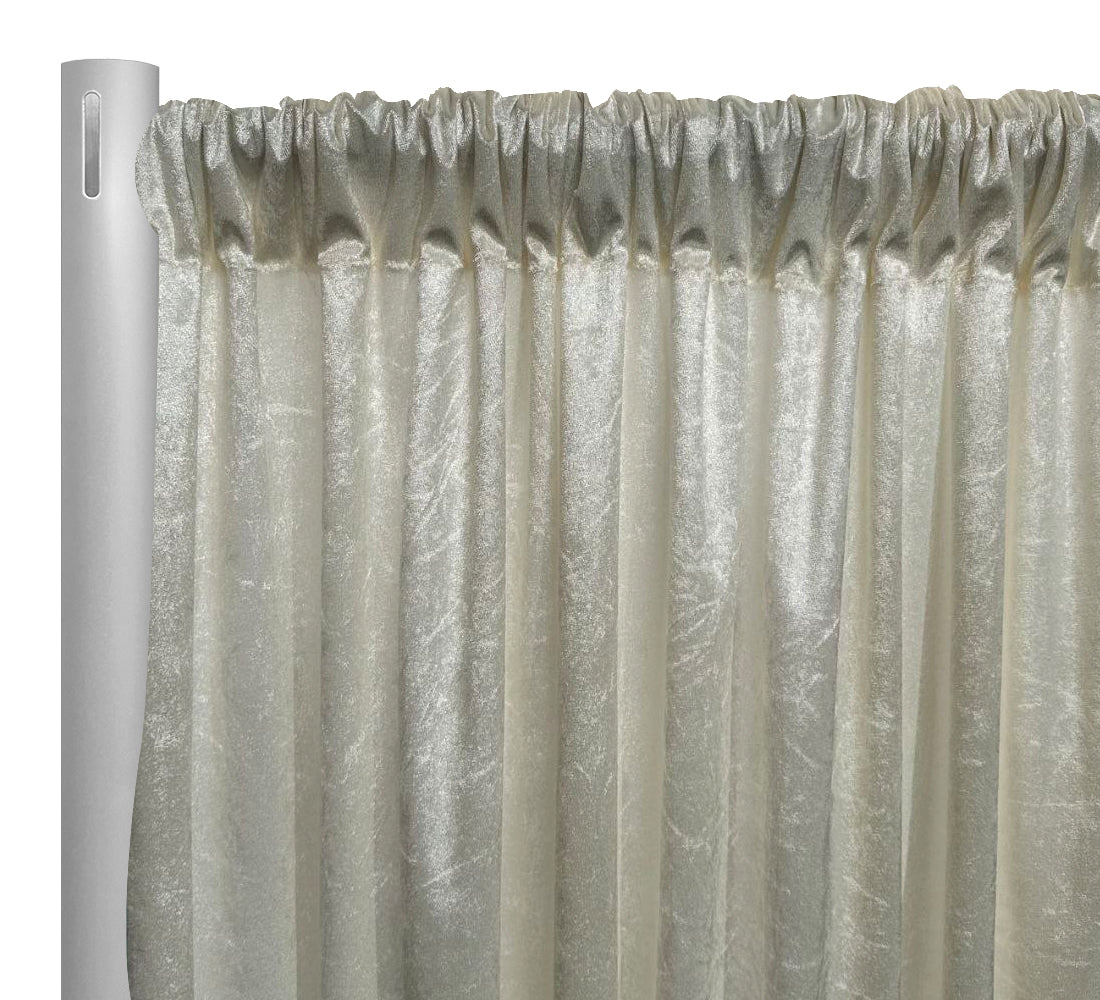 Lush Velvet Drapery Panel in Ivory – Urquid Linen