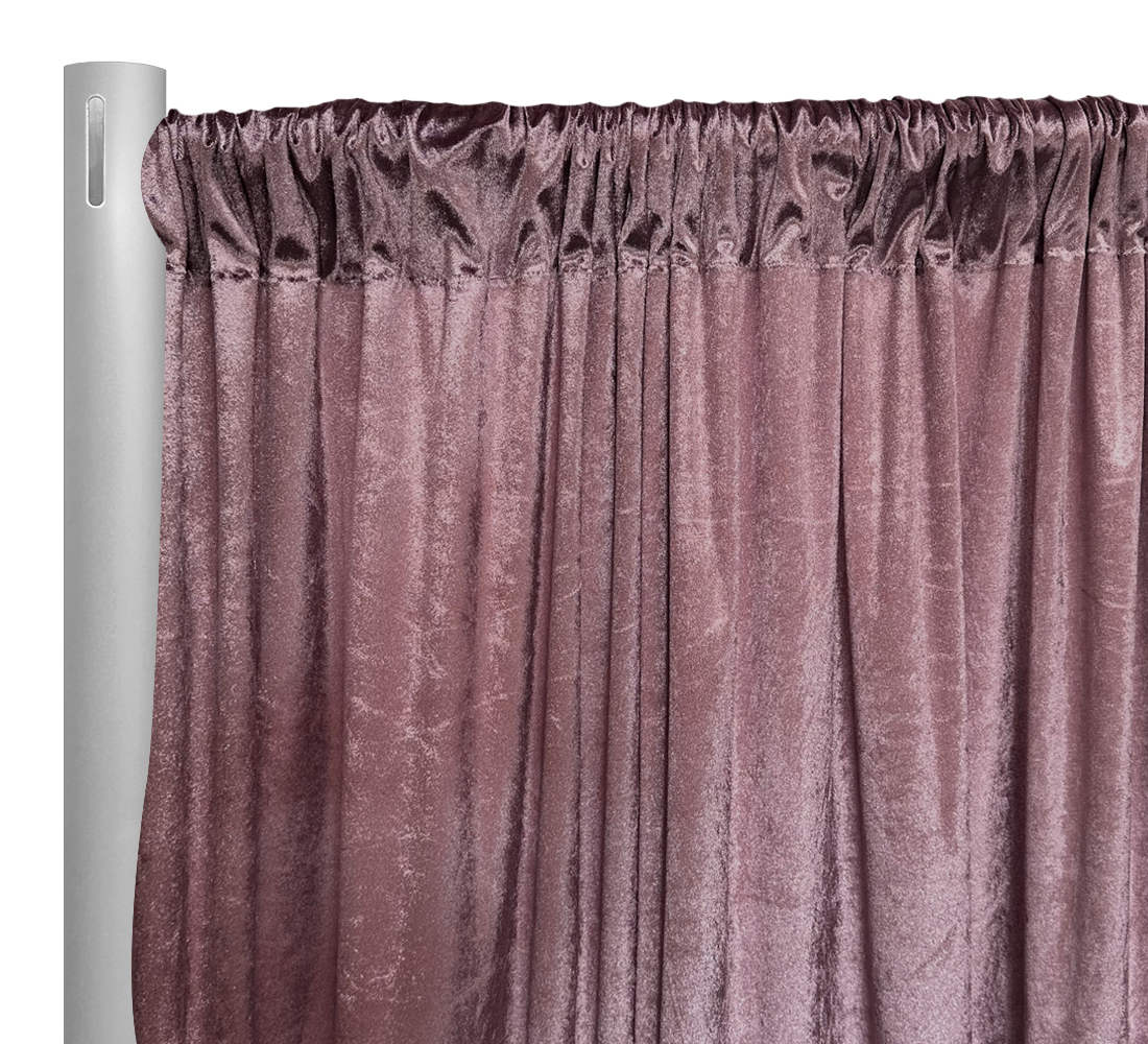 Lush Velvet Drapery Panel in Mauve – Urquid Linen