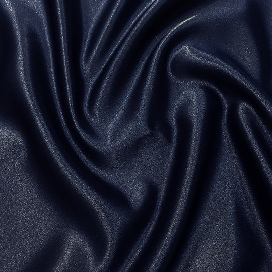 Lamour (Dull) Satin Drapery Panel in Navy 1245 – Urquid Linen