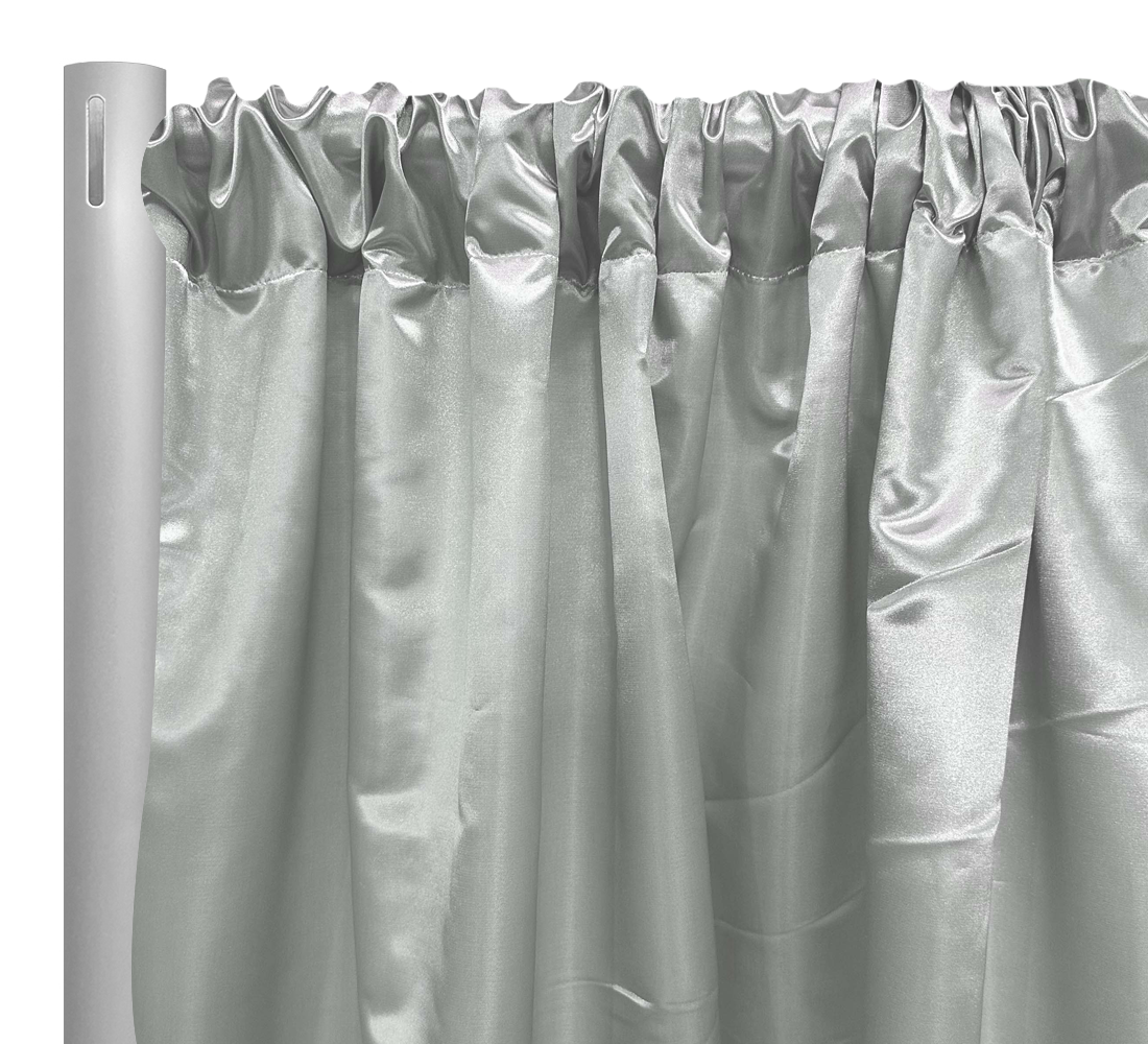 Bridal Satin Drapery Panel in Off White 105 – Urquid Linen