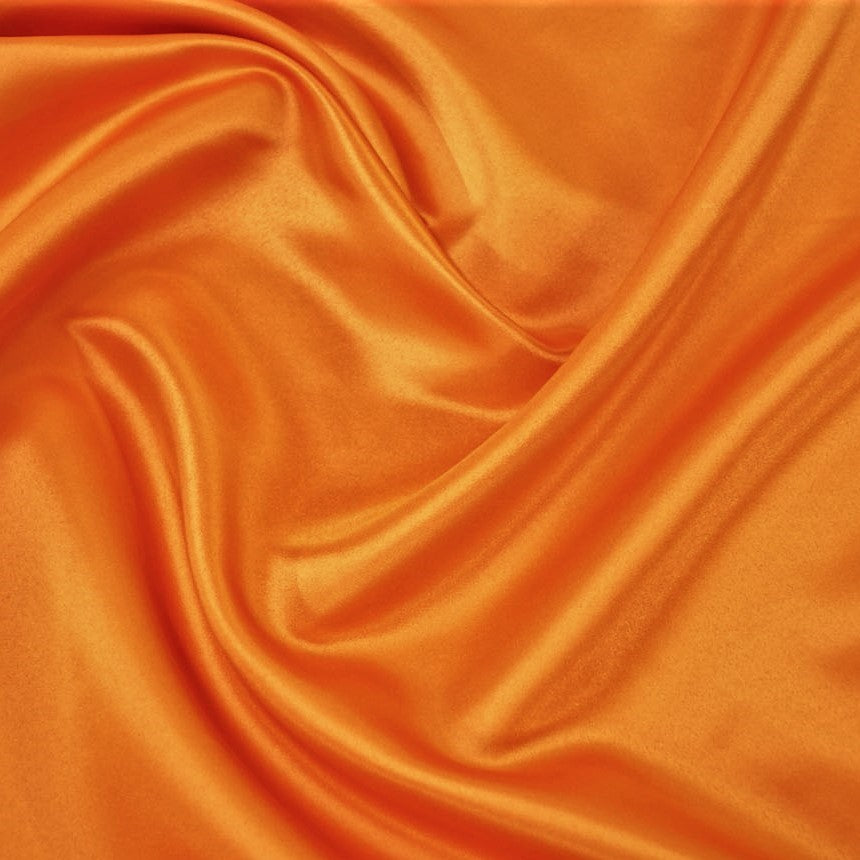Lamour (Dull) Satin Drapery Panel in Orange 1405 – Urquid Linen