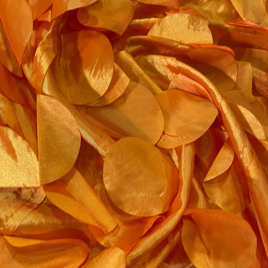 Funzie (Circle Hanging) Taffeta Drapery Panel in Orange