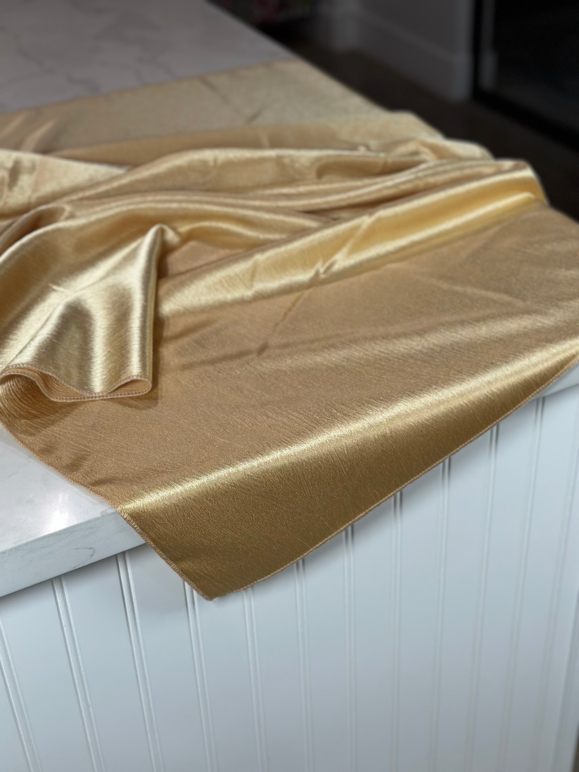 Luxury Satin Table Linen in Gold