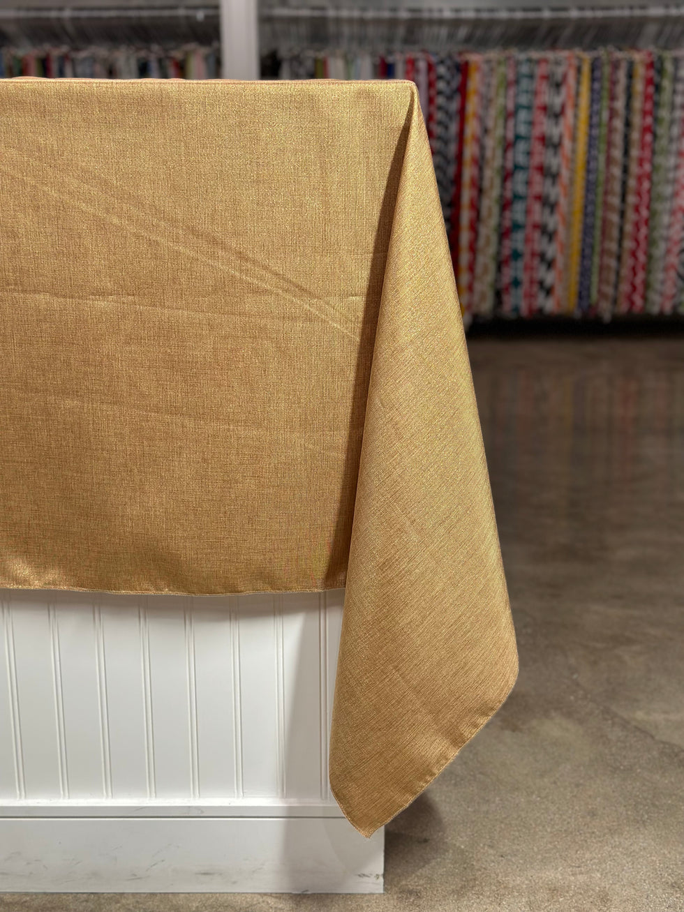 1pc - Metallic Burlap Table Linen in Gold/Gold (134" Round) – Urquid Linen