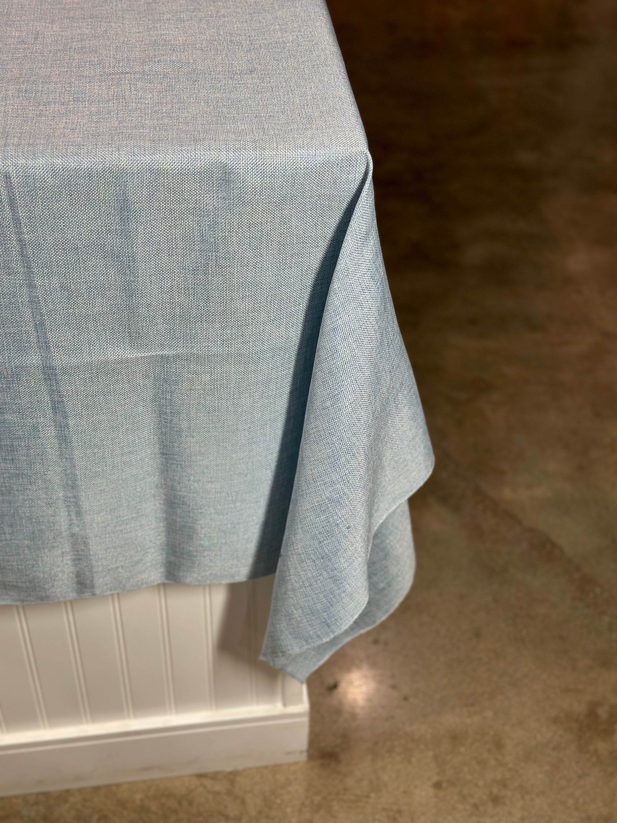 Imitation Burlap Table Linen in LT Blue – Urquid Linen
