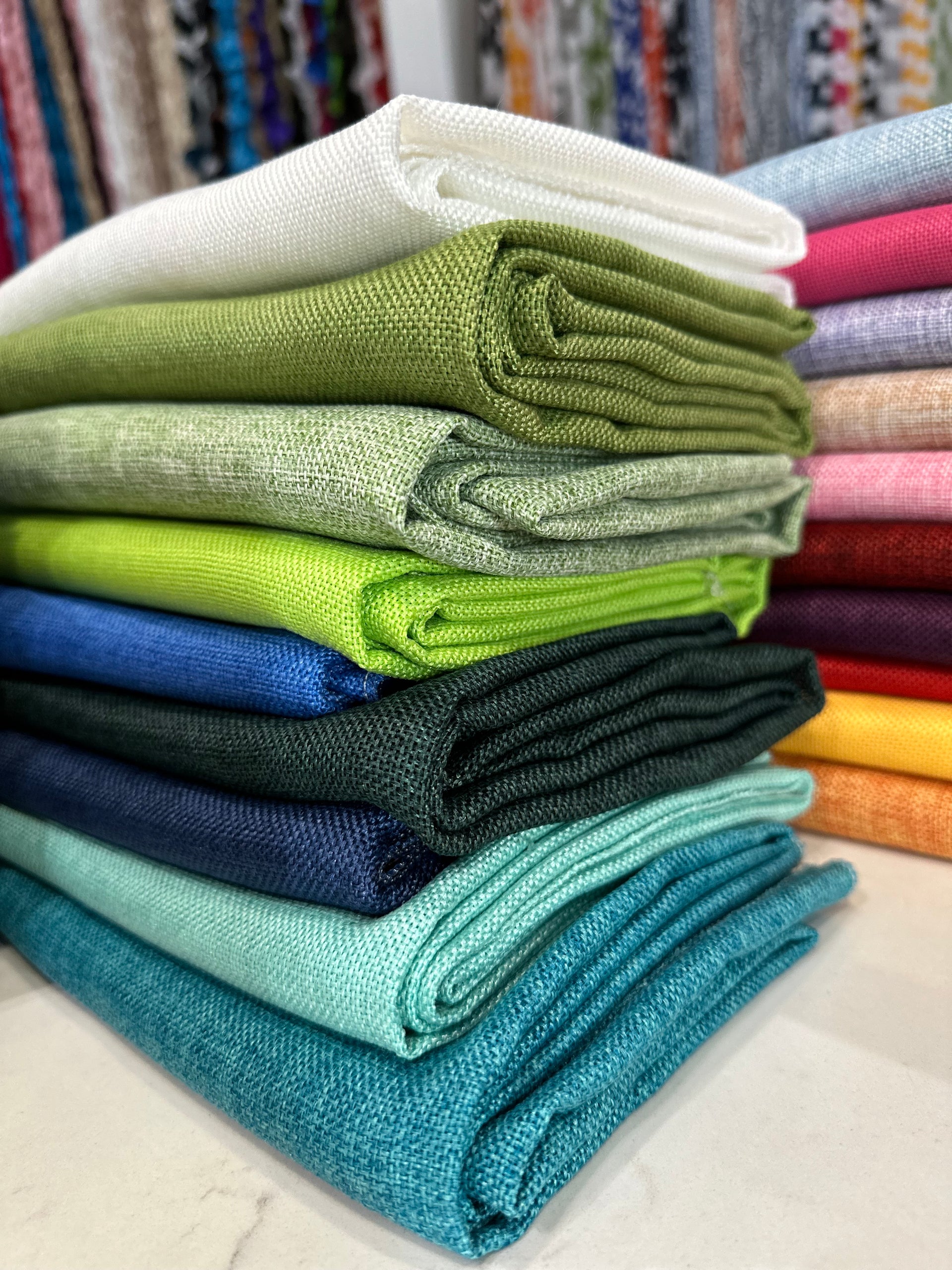 Imitation Burlap Table Linen in LT Blue – Urquid Linen