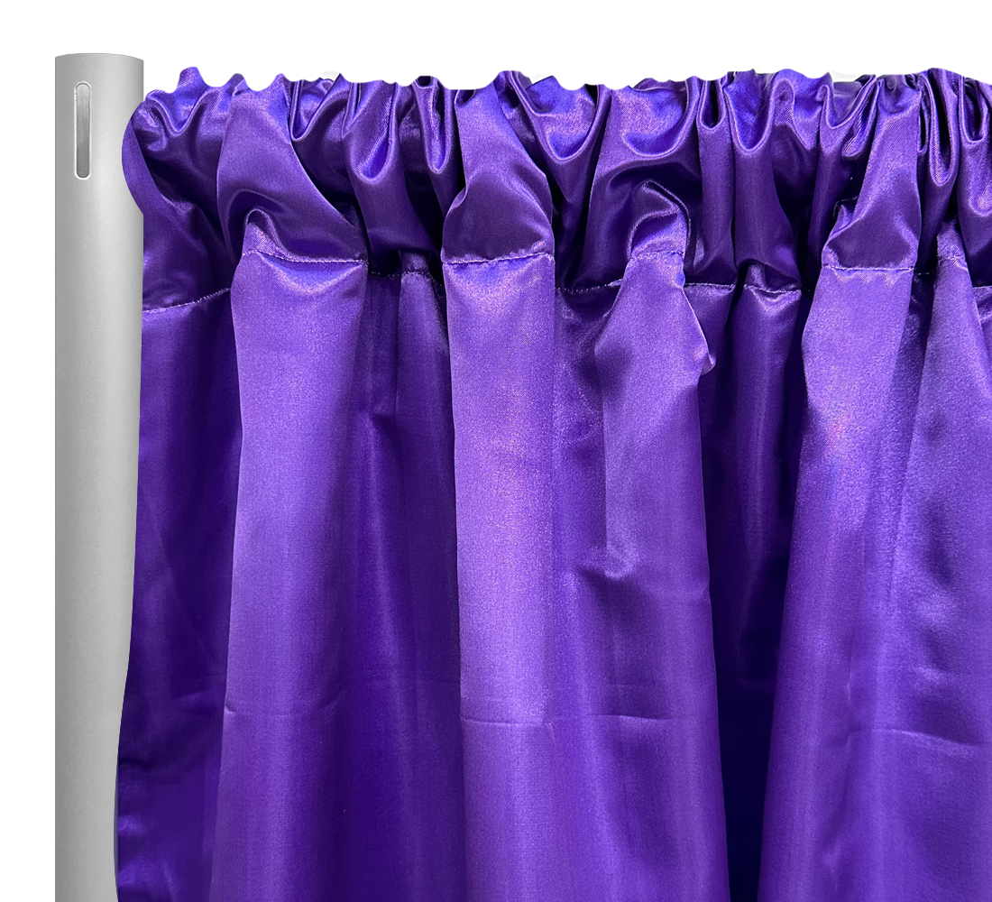 Bridal Satin Drapery Panel in Purple 658 – Urquid Linen