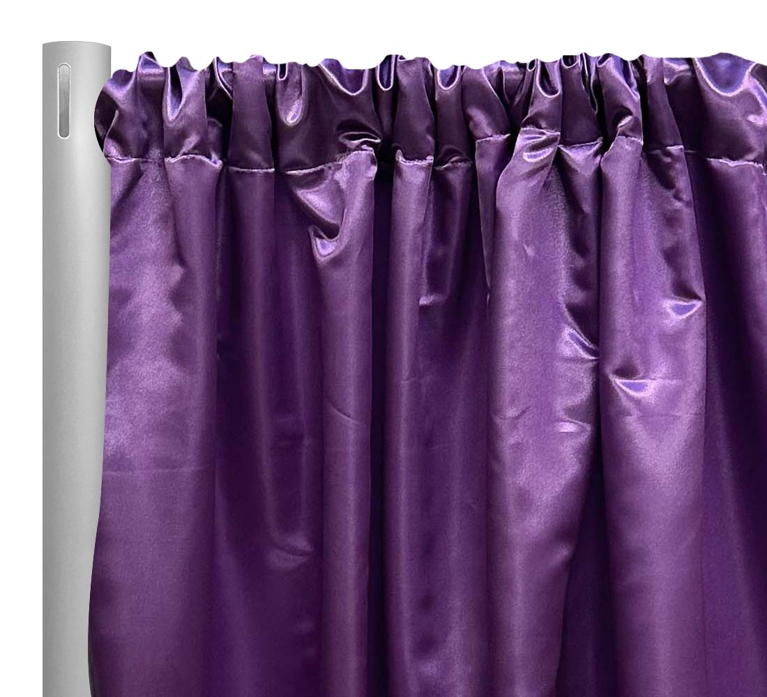 Bridal Satin Drapery Panel in Raisin 356 – Urquid Linen