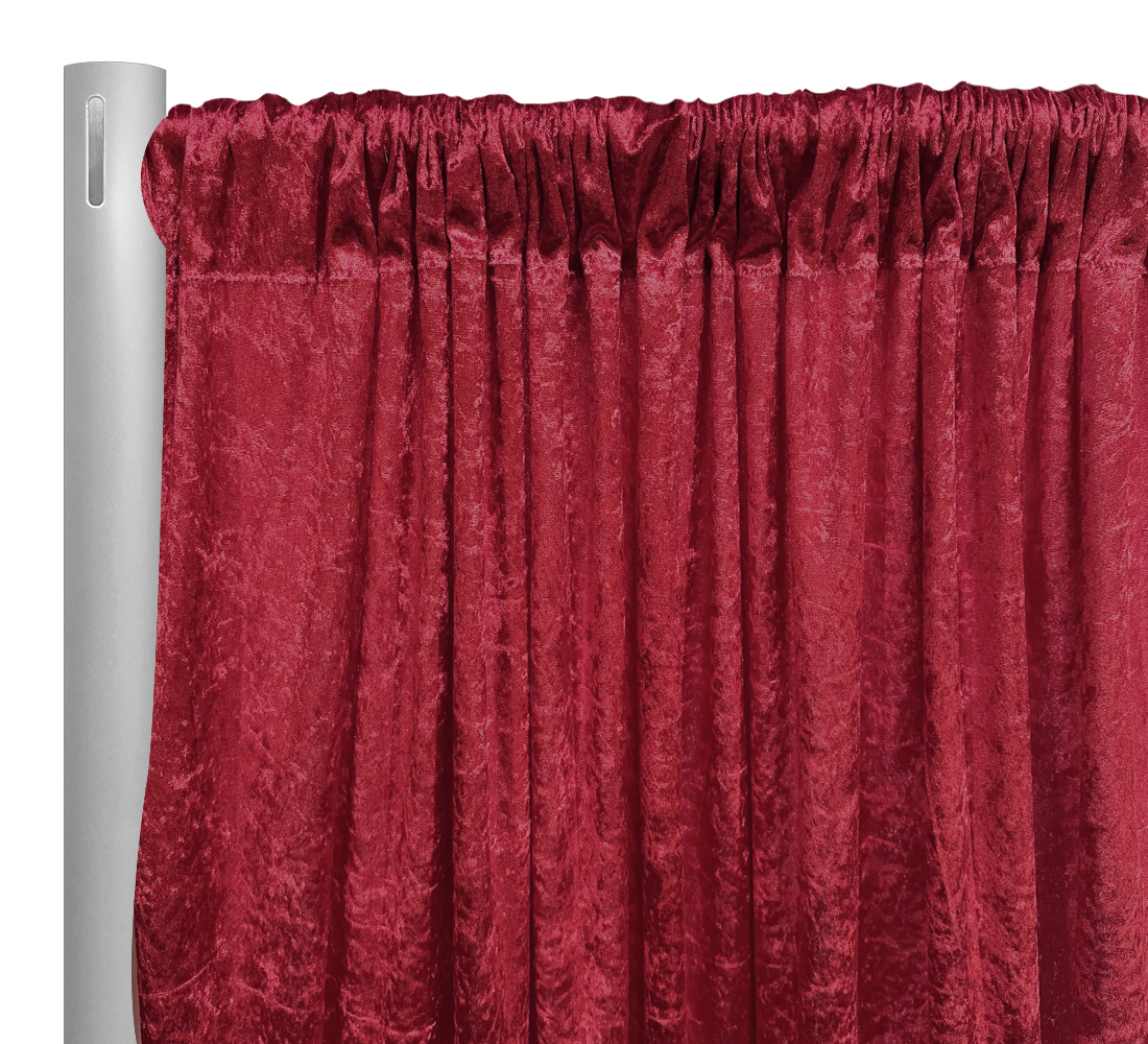 Panne (Crush) Velvet Drapery Panel in Red – Urquid Linen