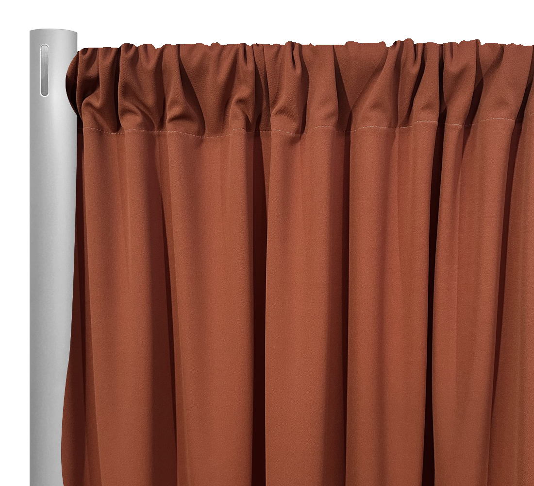 Scuba (Wrinkle-Free) Drapery Panel in Rust 1351 – Urquid Linen