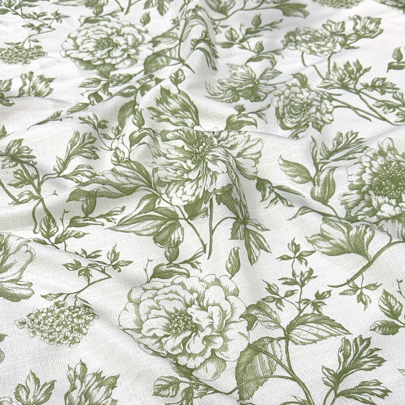 Artistry Bloom (Slub Print) Table Linen in Sage – Urquid Linen