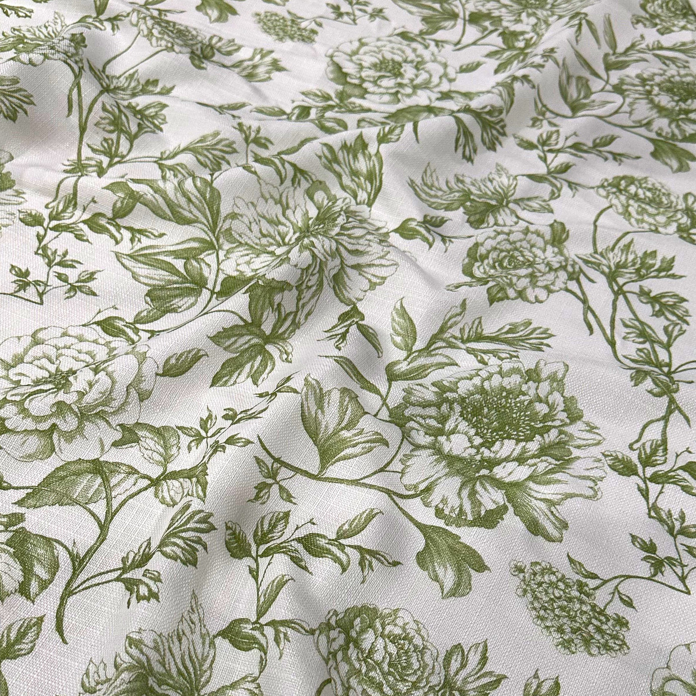 Artistry Bloom (Slub Print) Table Linen in Sage – Urquid Linen