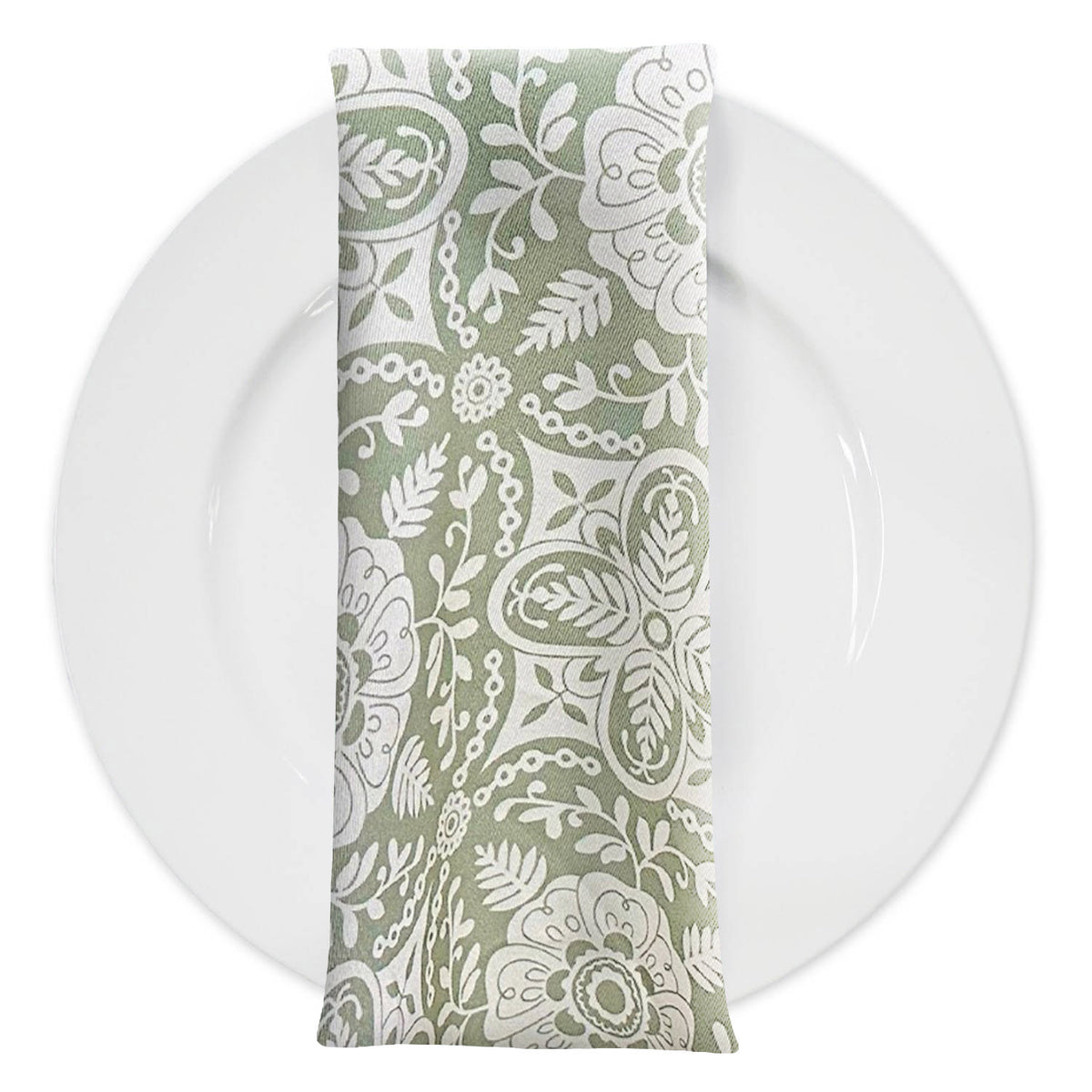 Morocco (Poly Print) Table Napkin in Sage – Urquid Linen