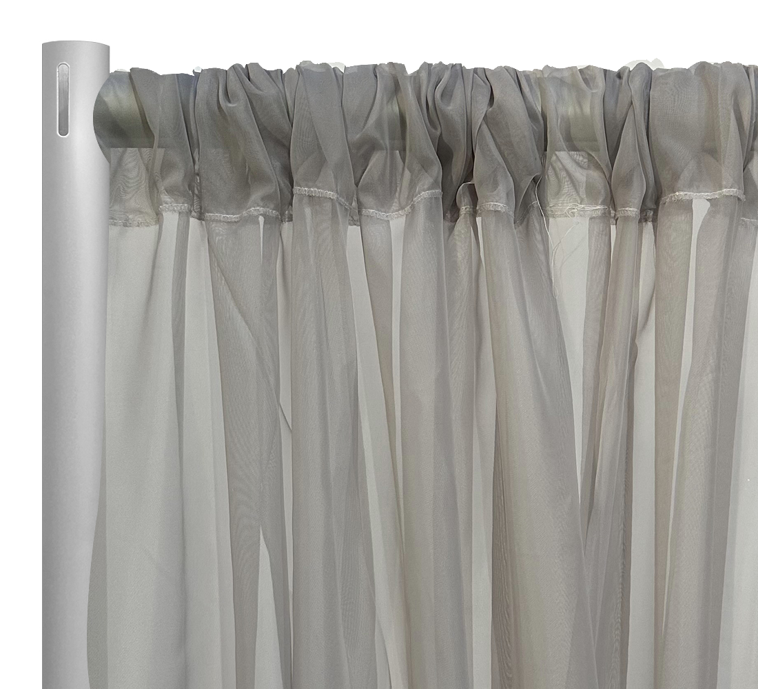 Voile Drapery Panel in Silver 0065 – Urquid Linen