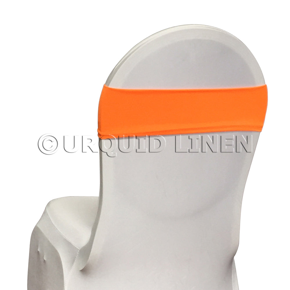 Premium Spandex Chair Band in Neon Orange 34 – Urquid Linen
