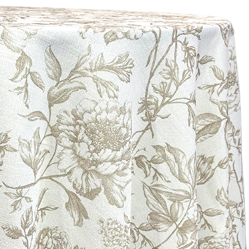 Artistry Bloom (Slub Print) Table Linen in Taupe – Urquid Linen