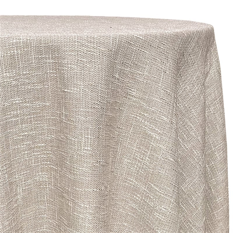 Capri Slub Linen Table Linen in Taupe – Urquid Linen