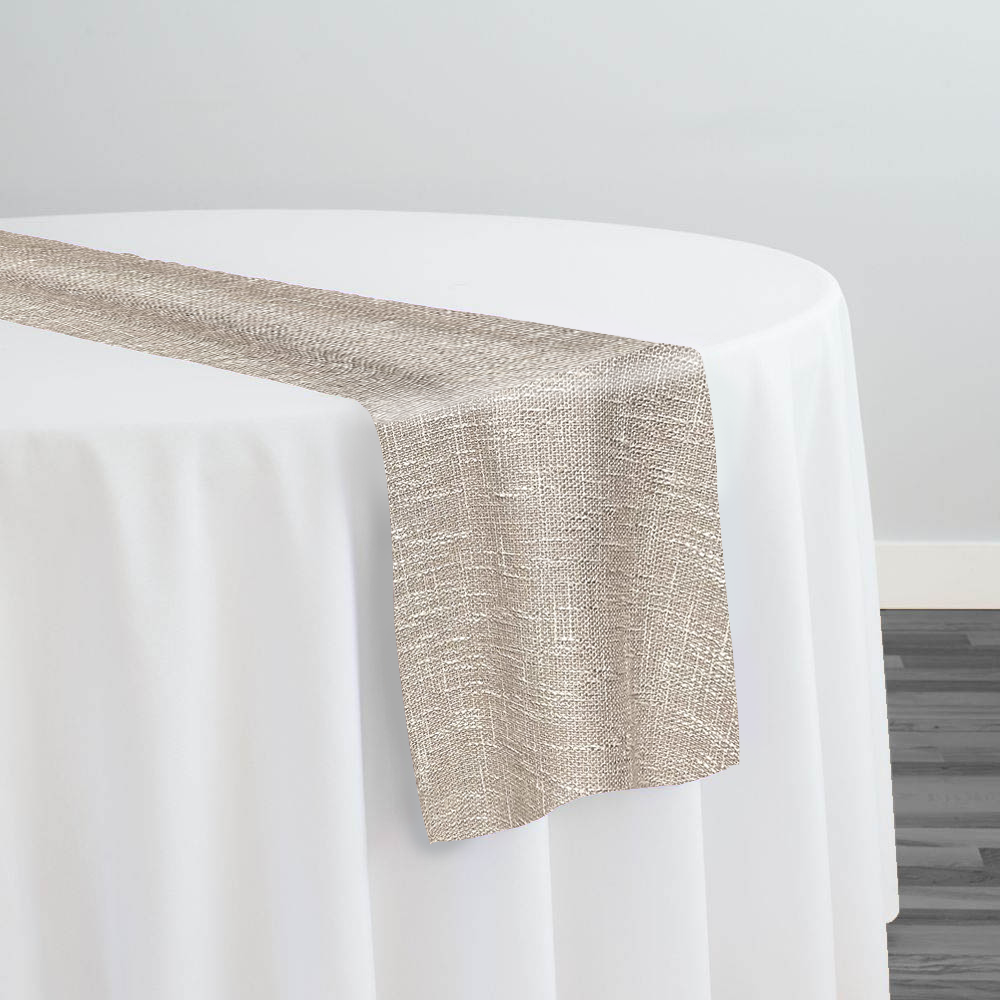Capri Slub Linen Table Runner in Taupe – Urquid Linen