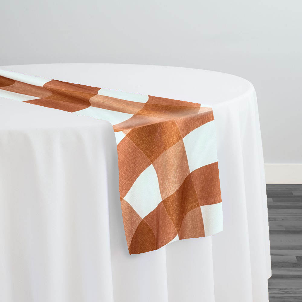 Hampton Checker (Poly Print) Table Runner in Rust – Urquid Linen