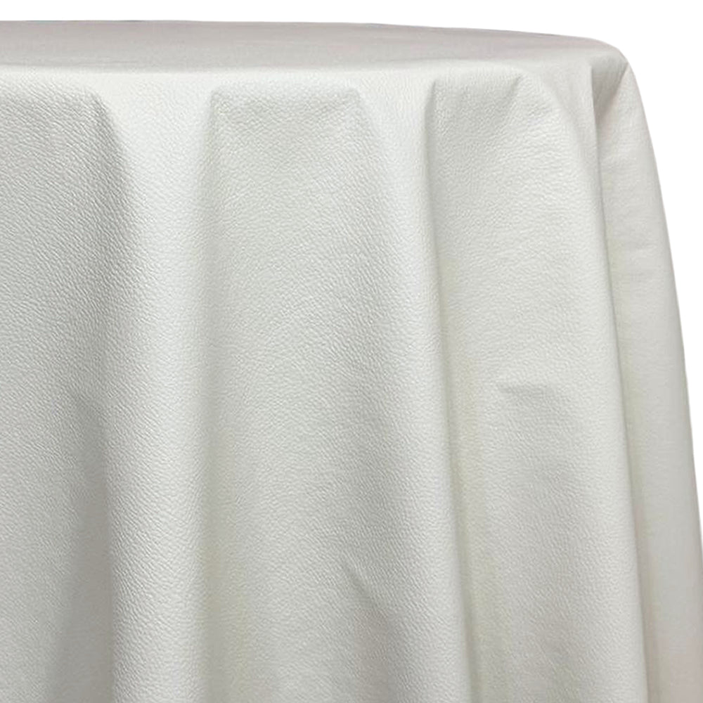 Deco Leather Table Linen in White – Urquid Linen