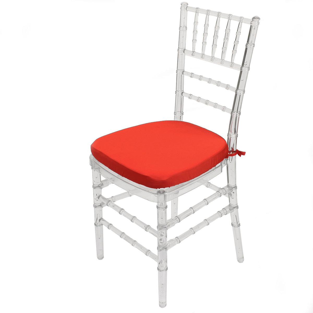 Spandex Chiavari Pad Cover w/ Ties in Red – Urquid Linen