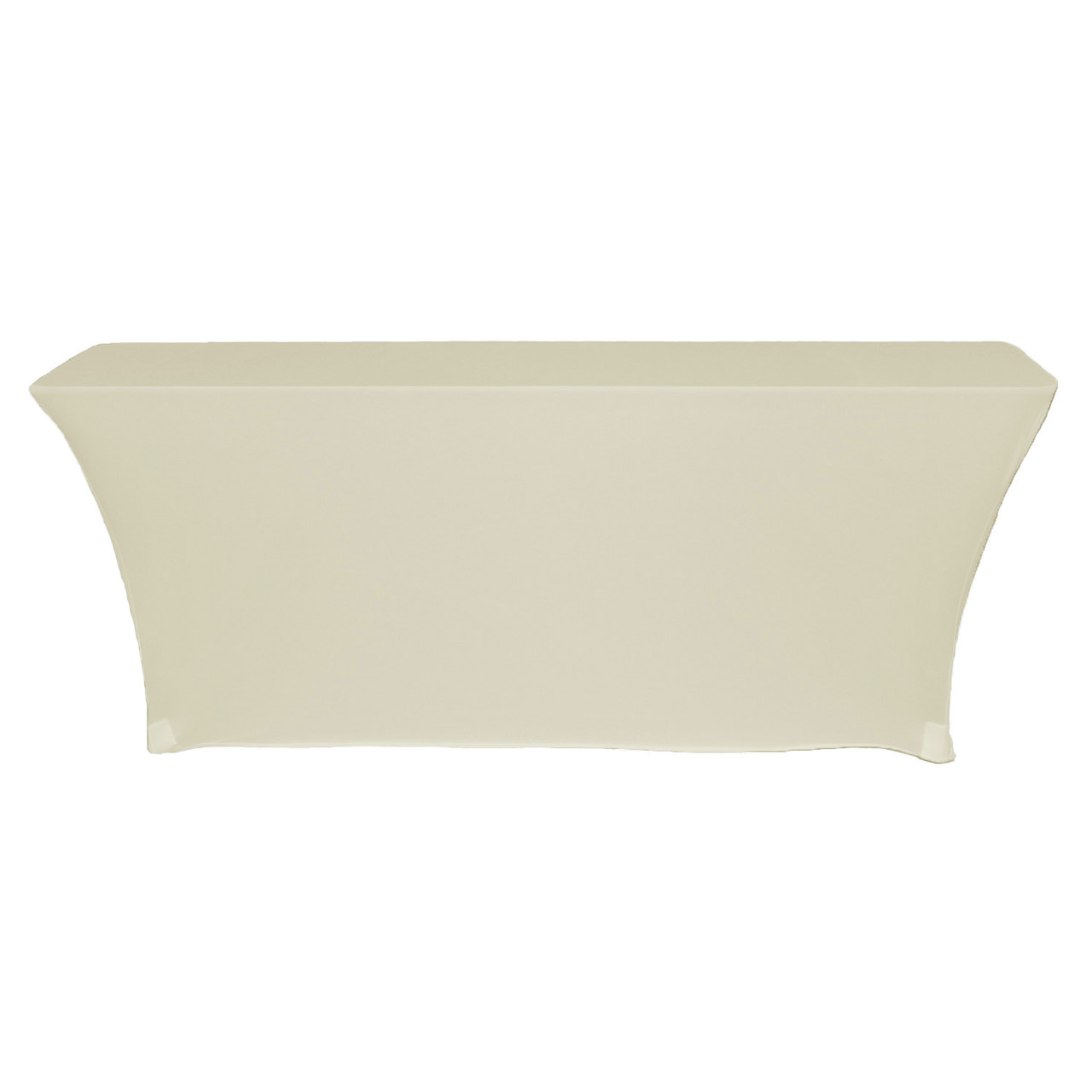 Spandex (6'x30" Open Back) Banquet Table Cover in Ivory