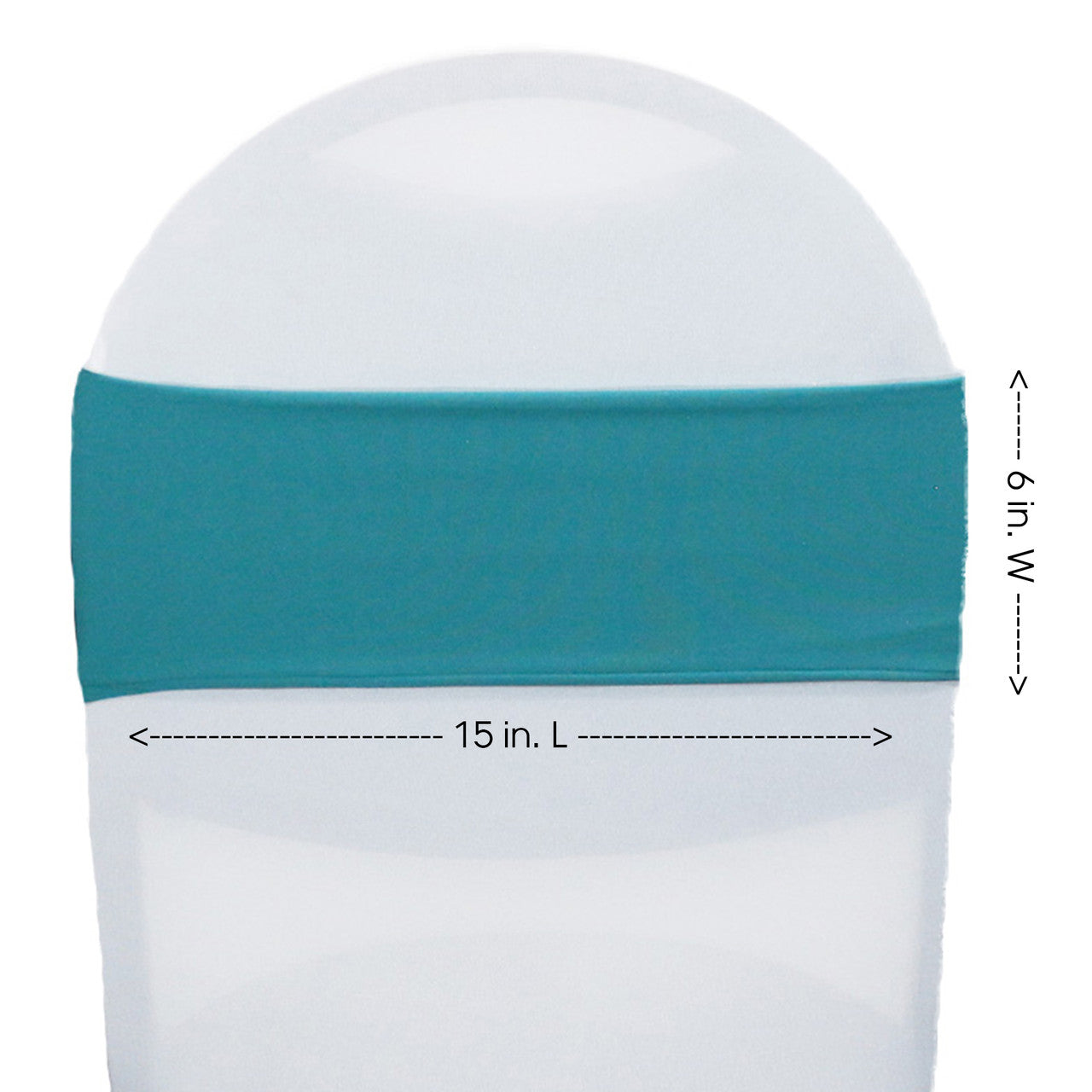 (10 Pack) Spandex Chair Bands in Teal